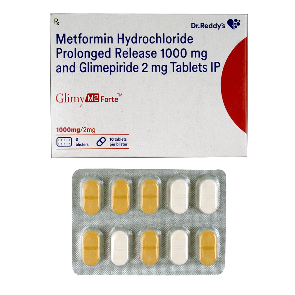 Buy Glimy-M2 Forte 10 Tablets Online at Best Prices | Wellness Forever