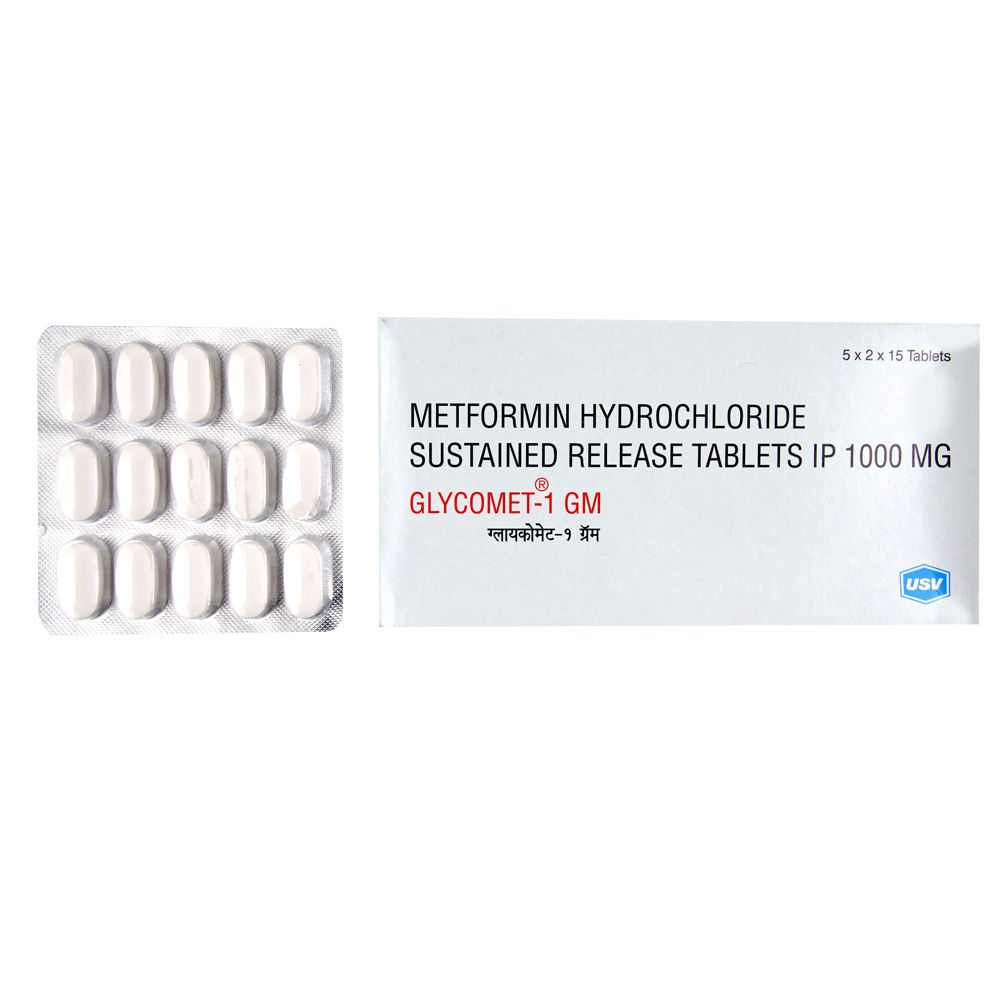 Buy Glycomet 1gm 15 Tablets Online at Best Prices | Wellness Forever