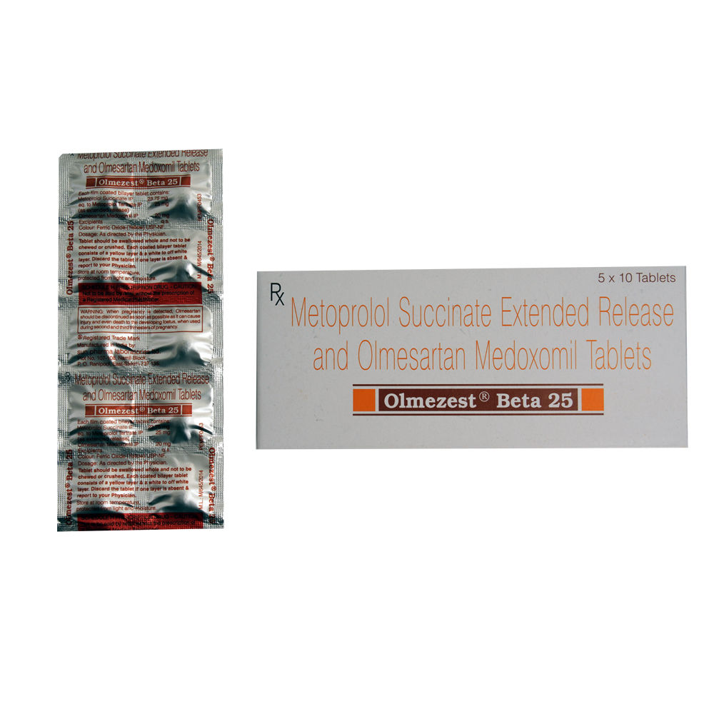 Buy Olmezest-Beta 25mg 10 Tablets Online at Best Prices | Wellness Forever