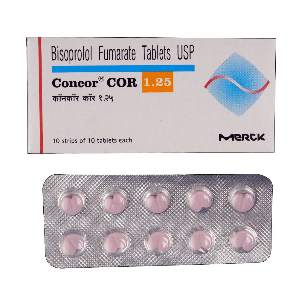 Buy Concor-COR 1.25mg 10 Tablets Online at Best Prices | Wellness Forever