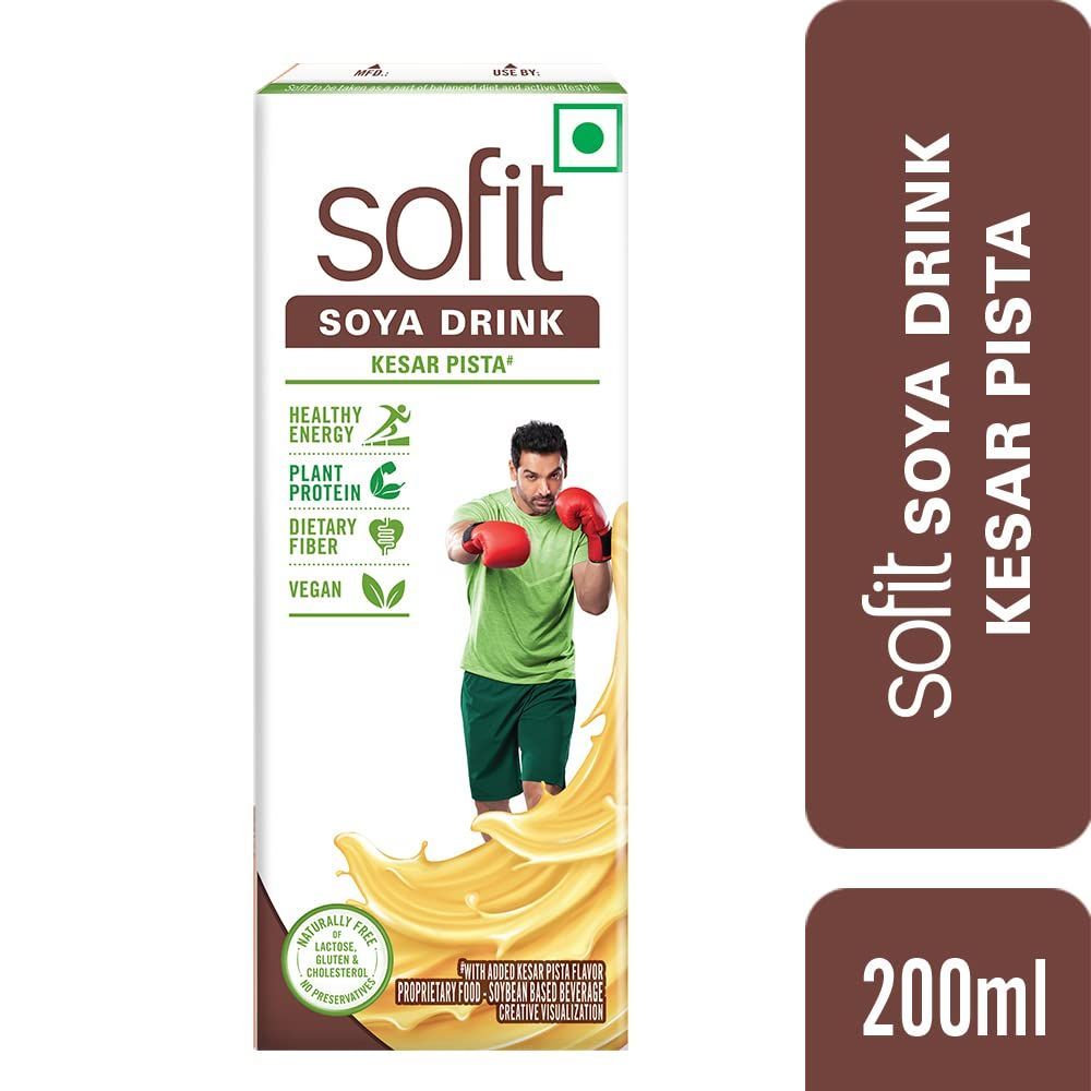 Buy SOFIT SOYA MILK KESAR PISTA 200ML Online at Best Prices | Wellness ...