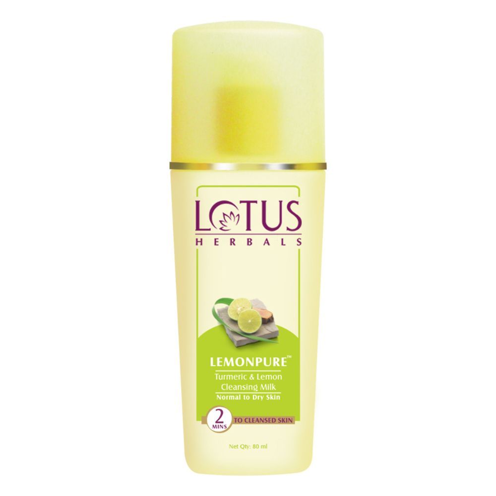 Buy Lotus Herbals Lemon Pure Turmeric & Lemon Cleansing Milk, 80 ml ...
