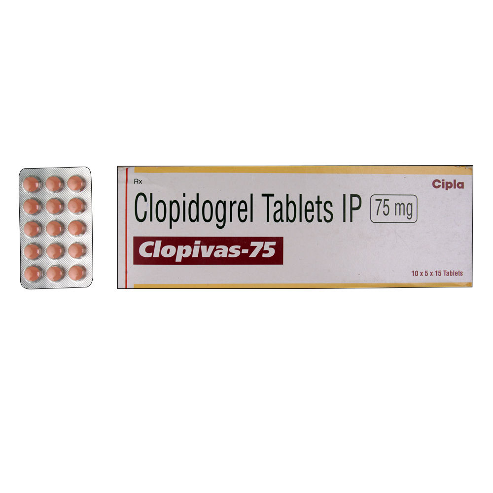 Buy Clopivas 75mg 15 Tablets Online at Best Prices | Wellness Forever