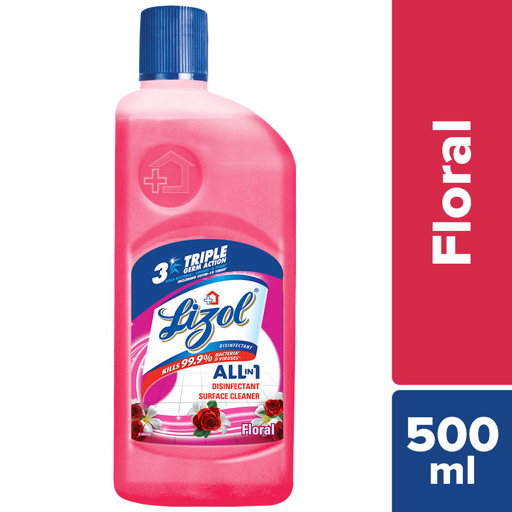 Buy Lizol Floral Scent Disinfectant Floor Cleaner 500ml Online at Best ...