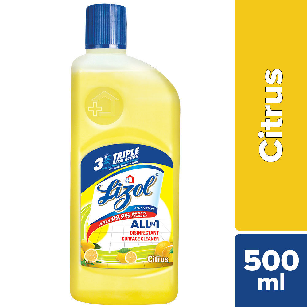 Buy Lizol Citrus Scent Disinfectant Floor Cleaner, 500 ml Online at ...