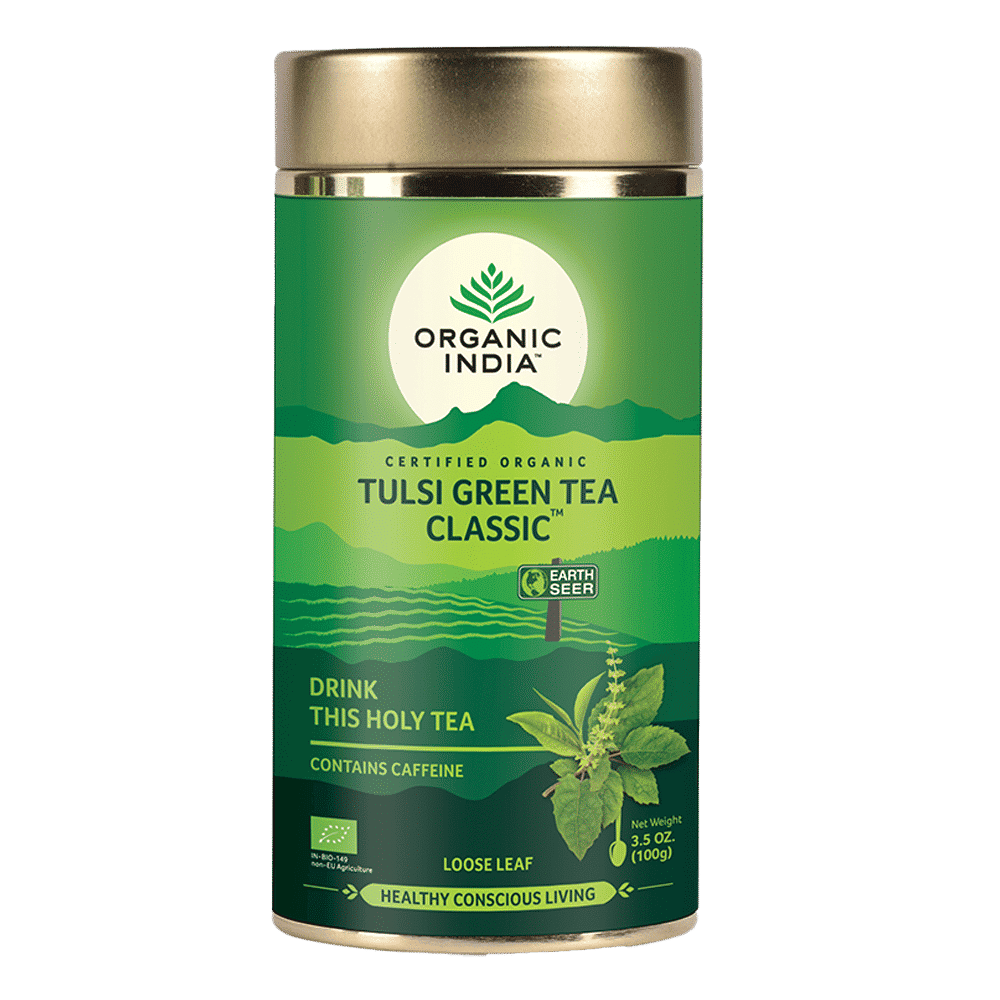 Buy Organic India Classic Tulsi Green Tea Tin 100g Online at Best ...