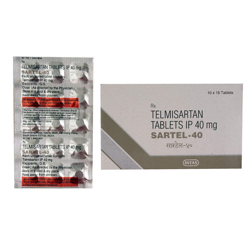 Buy Sartel 40mg 15 Tablets Online at Best Prices | Wellness Forever
