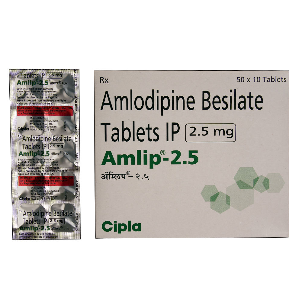Buy Amlip 2.5mg 10 Tablets Online at Best Prices | Wellness Forever