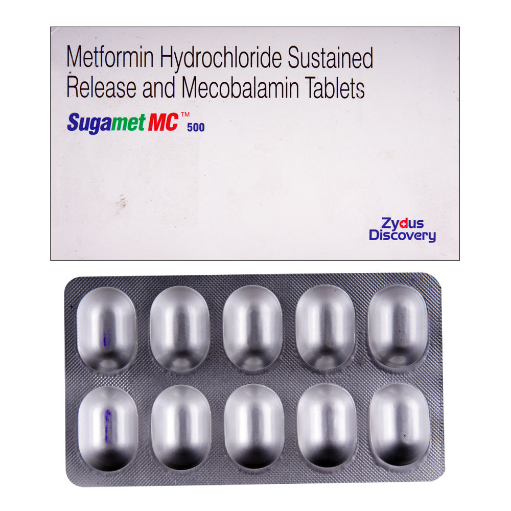 Buy Sugamet-MC 500mg 10 Tablets Online at Best Prices | Wellness Forever