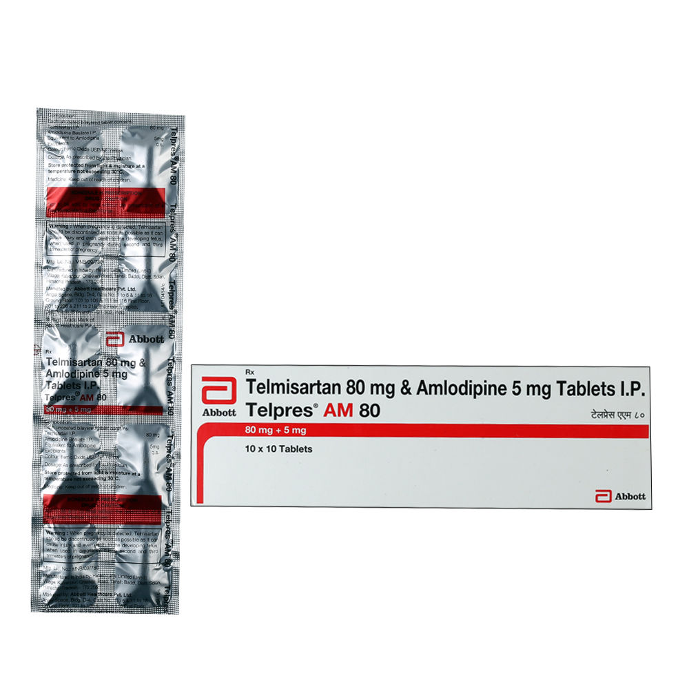Buy Telpres-AM 80mg 10 Tablets Online at Best Prices | Wellness Forever