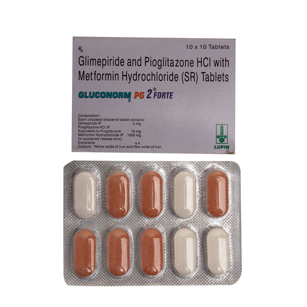 Buy Gluconorm-PG 2mg Forte 10 Tablets Online at Best Prices | Wellness ...