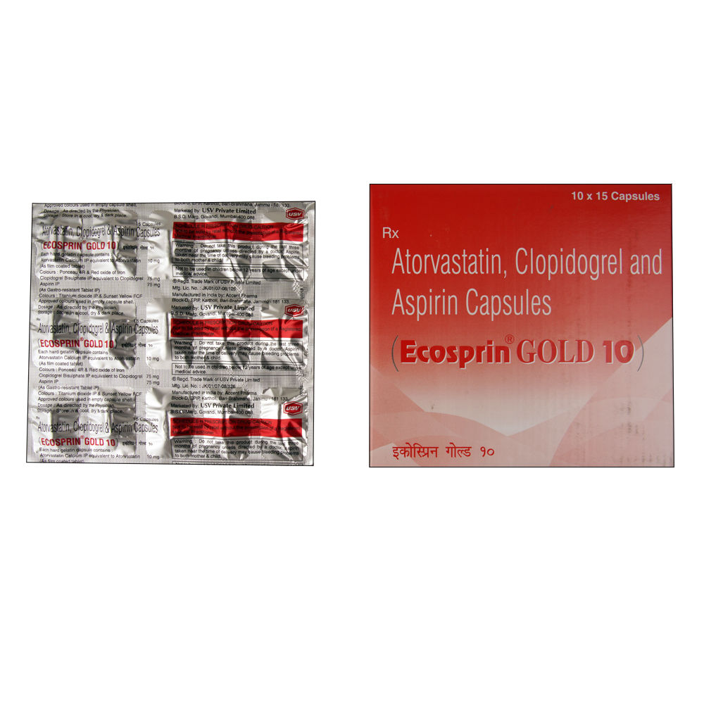 Buy Ecosprin-Gold 10mg 15 Capsules Online at Best Prices | Wellness Forever