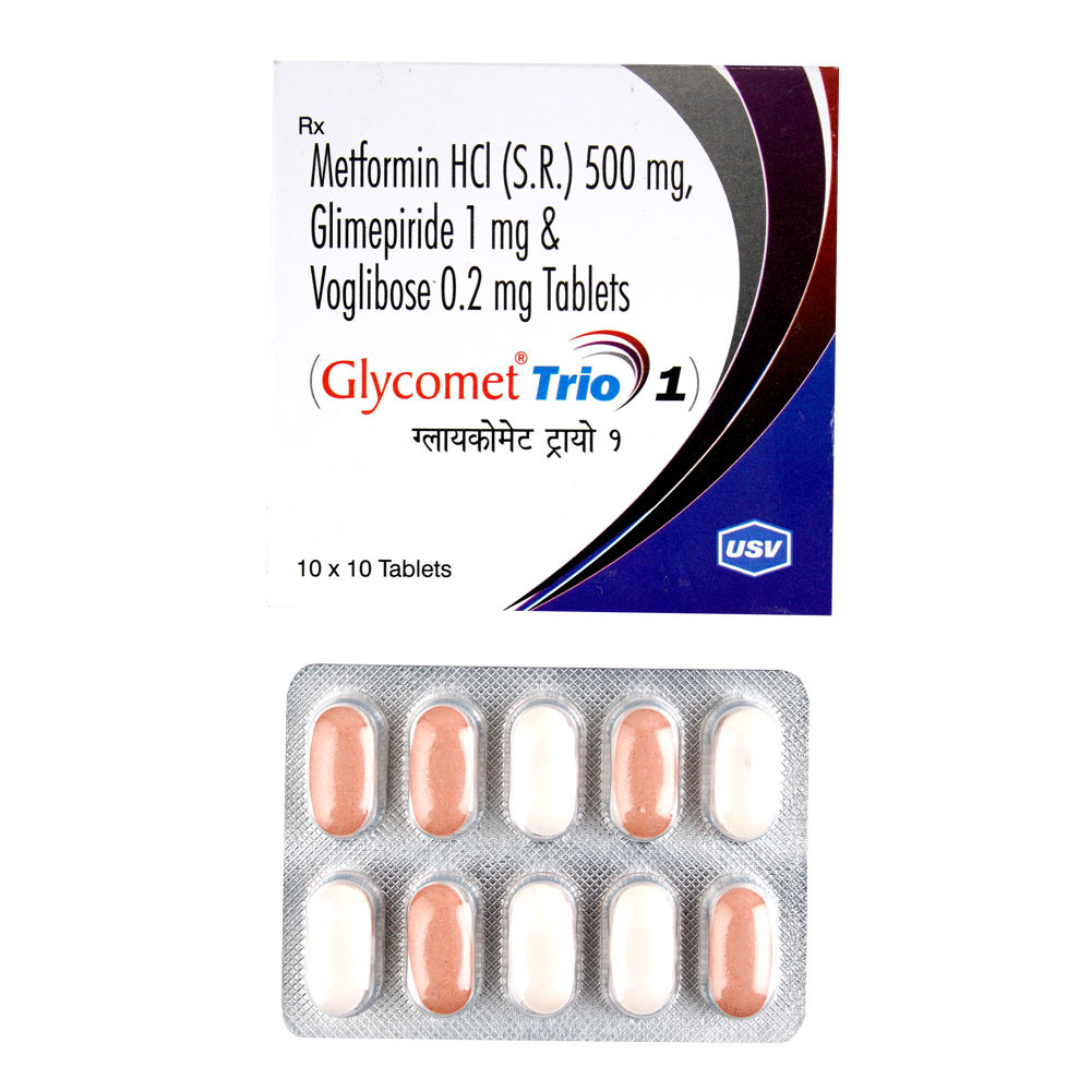 Buy Glycomet-Trio 1mg 10 Tablets Online at Best Prices | Wellness Forever
