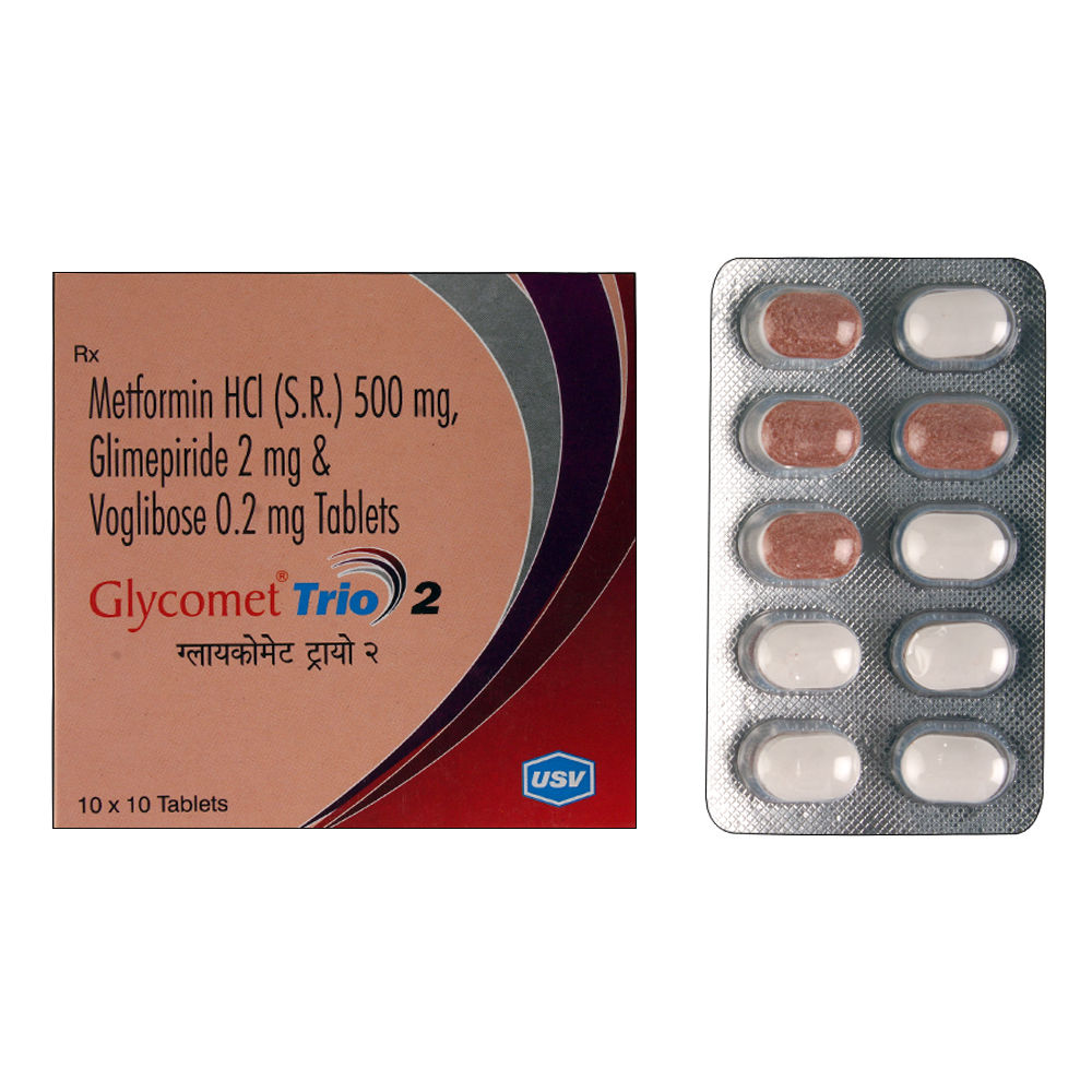 Buy Glycomet-Trio 2mg 10 Tablets Online at Best Prices | Wellness Forever