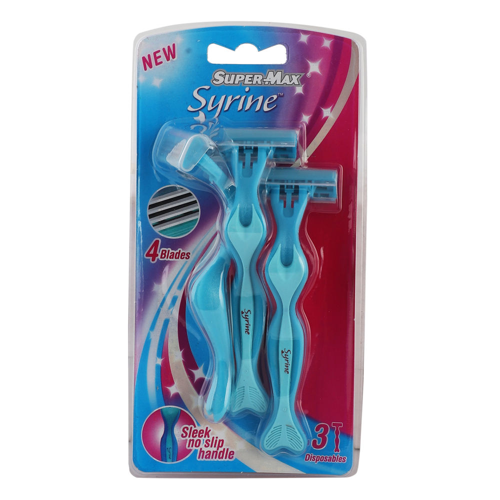 Buy Supermax Syrine 4 Blade Women's Disposable Razor, 3 pcs Online at ...