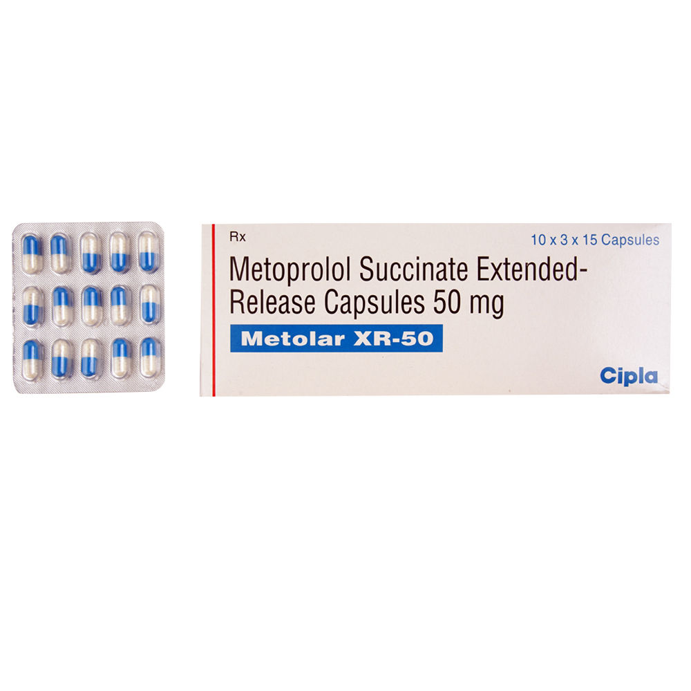 Buy Metolar-XR 50mg 15 Capsules Online at Best Prices | Wellness Forever