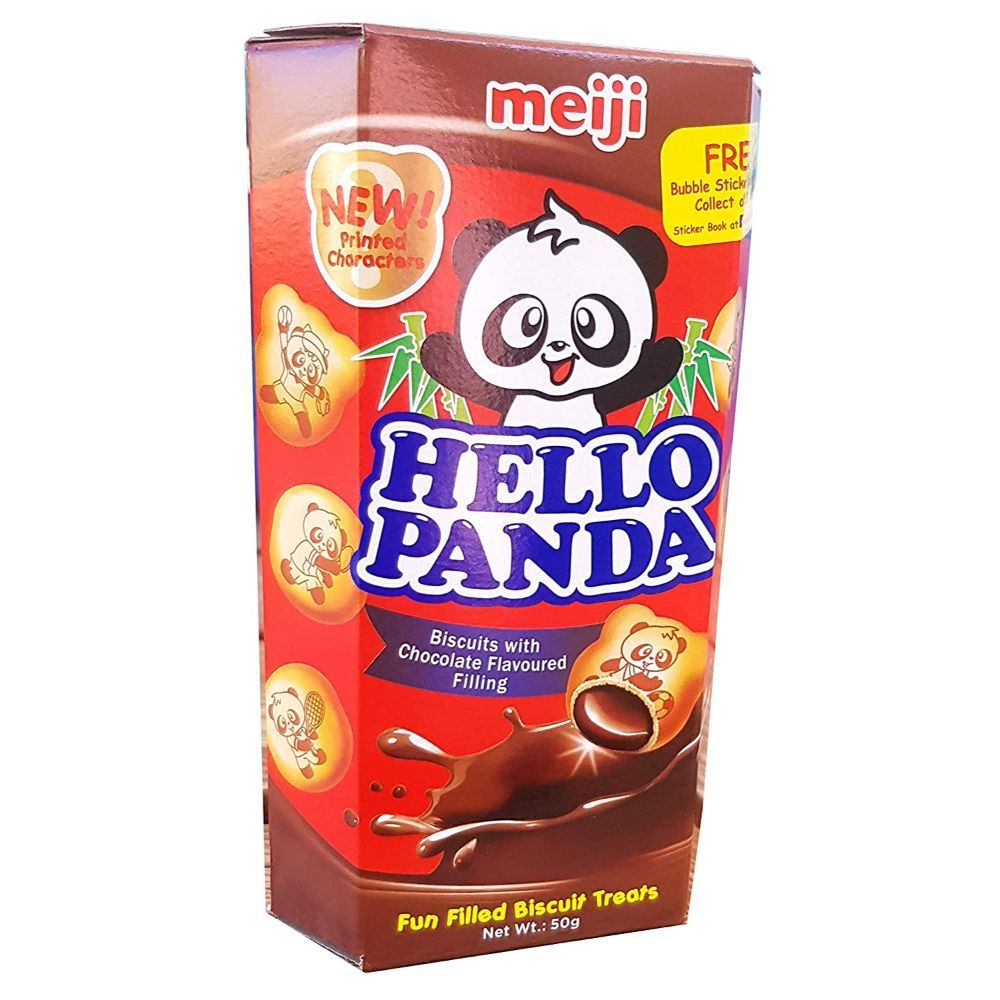Buy Meiji Hello Panda Chocolate Cream Biscuit, 50 g Online at Best ...