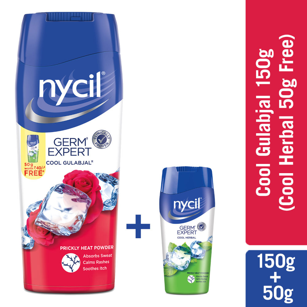 Buy Nycil Cool Gulabjal Prickly Heat Powder 150g Online at Best Prices ...