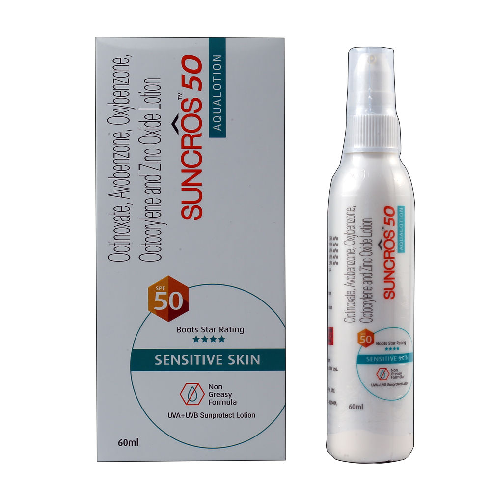 Buy Suncros Aqua Lotion SPF 50 60 ml Online at Best Prices | Wellness ...
