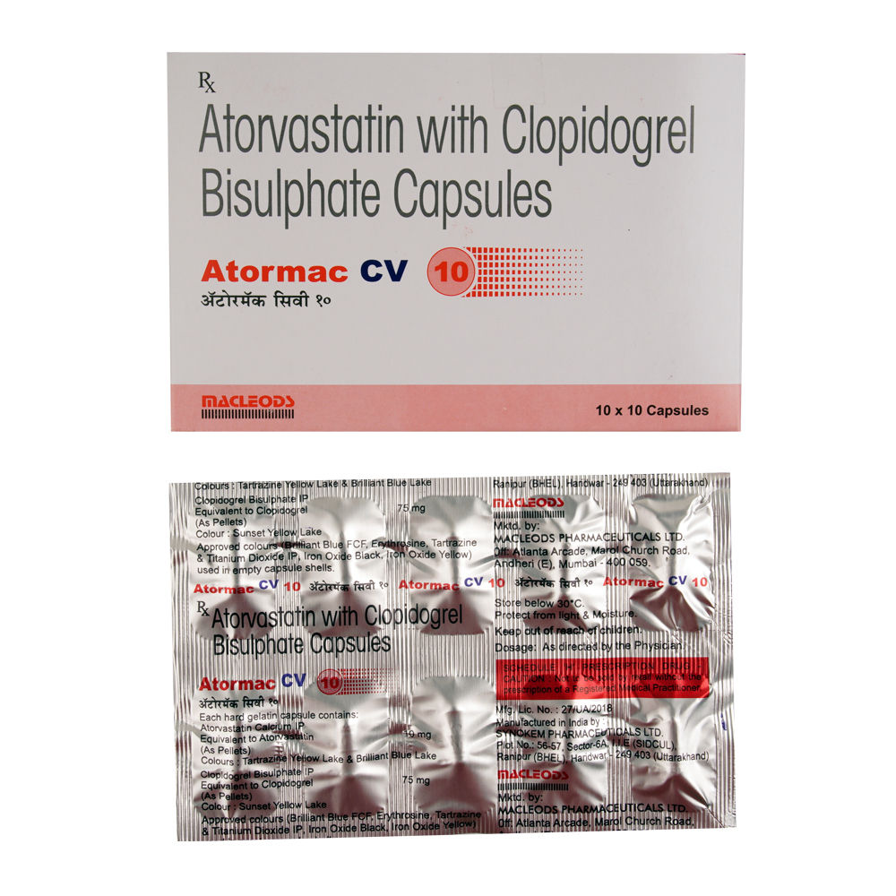 Buy Atormac-CV 10mg 10 Capsules Online at Best Prices | Wellness Forever