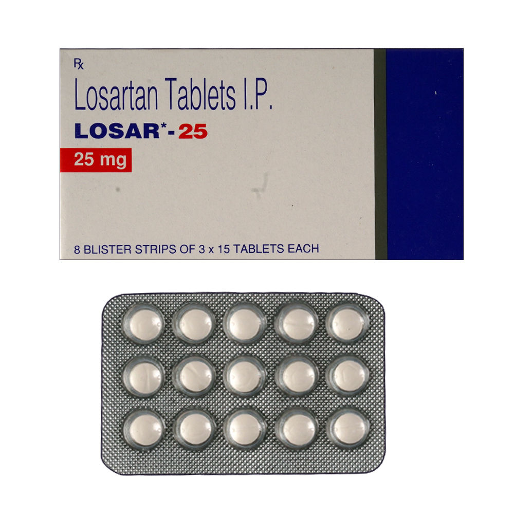 Buy Losar 25mg 15 Tablets Online at Best Prices | Wellness Forever