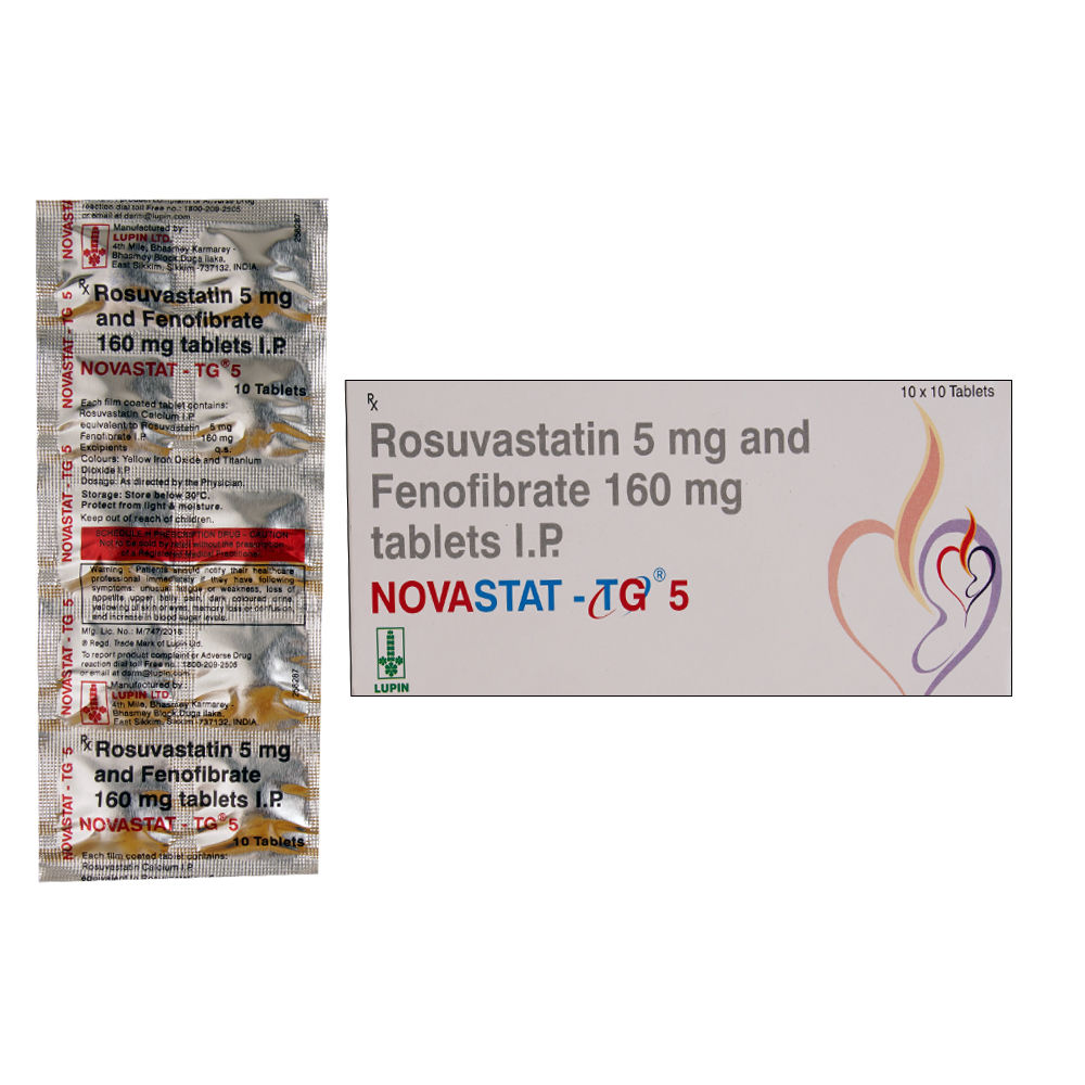Buy Novastat-TG 5mg 10 Tablets Online at Best Prices | Wellness Forever