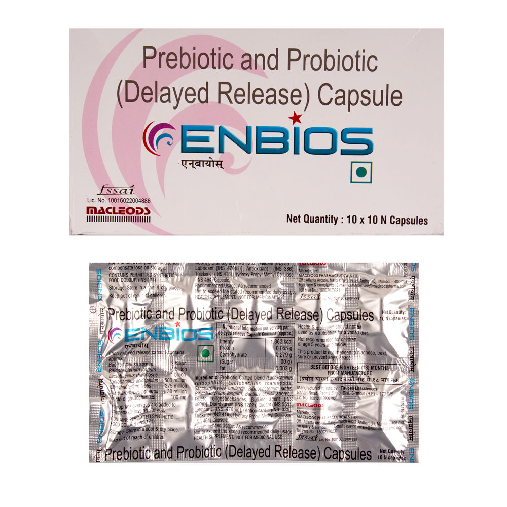 Buy Enbios 10 Capsules Online at Best Prices | Wellness Forever