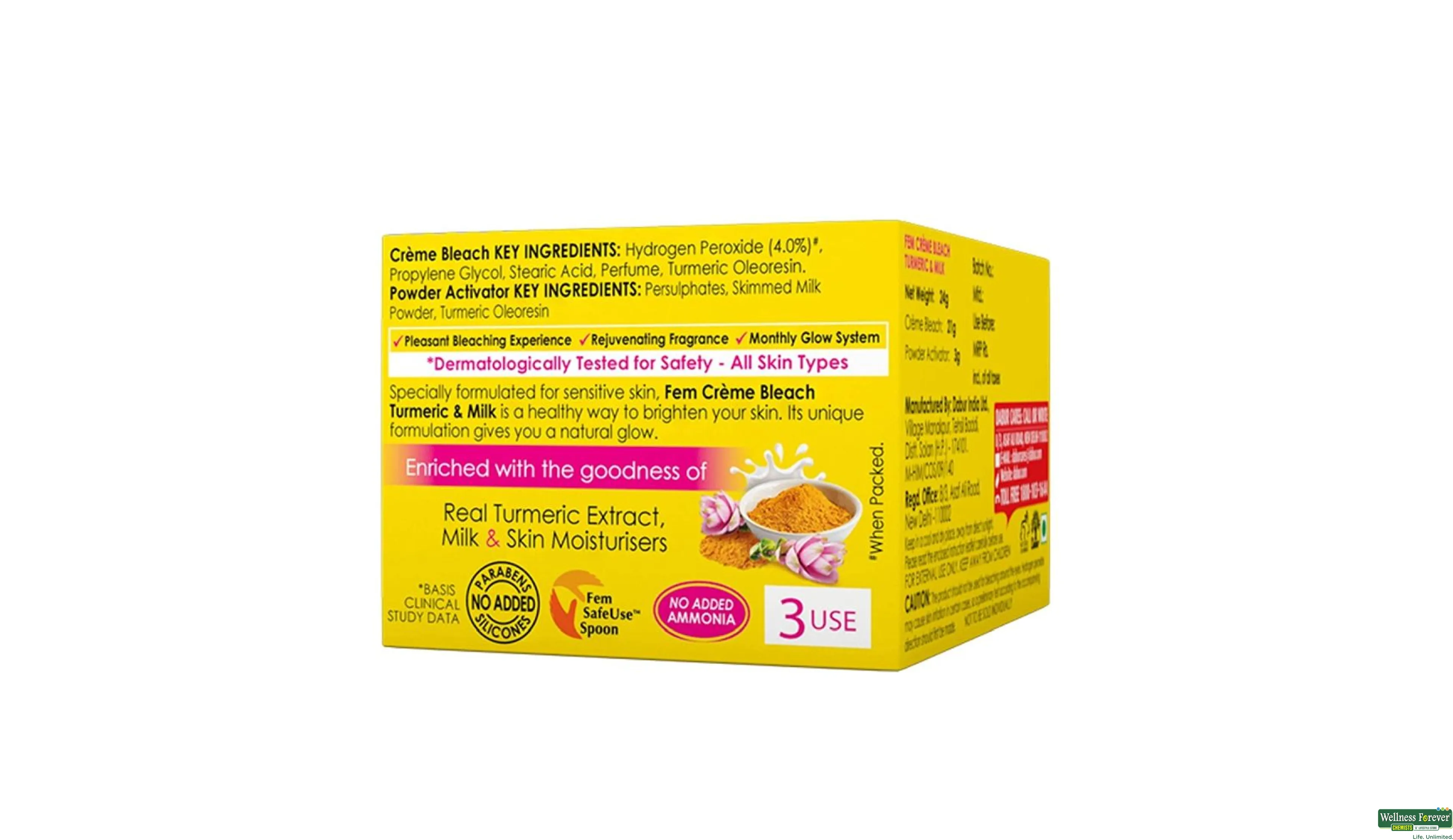 Buy Fem Fairness Natural Turmeric Herbal Bleach, 8 g Online at Best ...