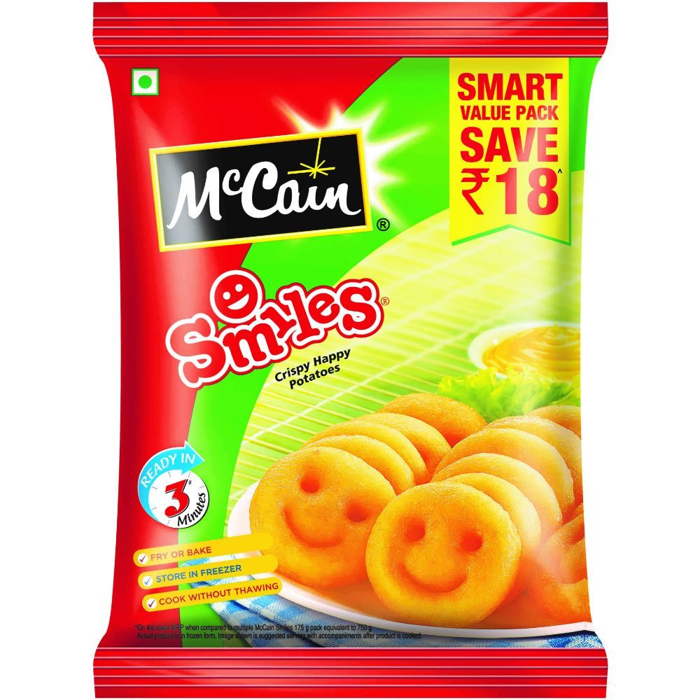 Buy McCain Smiles Crispy Happy Potatoes, 750 g Online at Best Prices ...