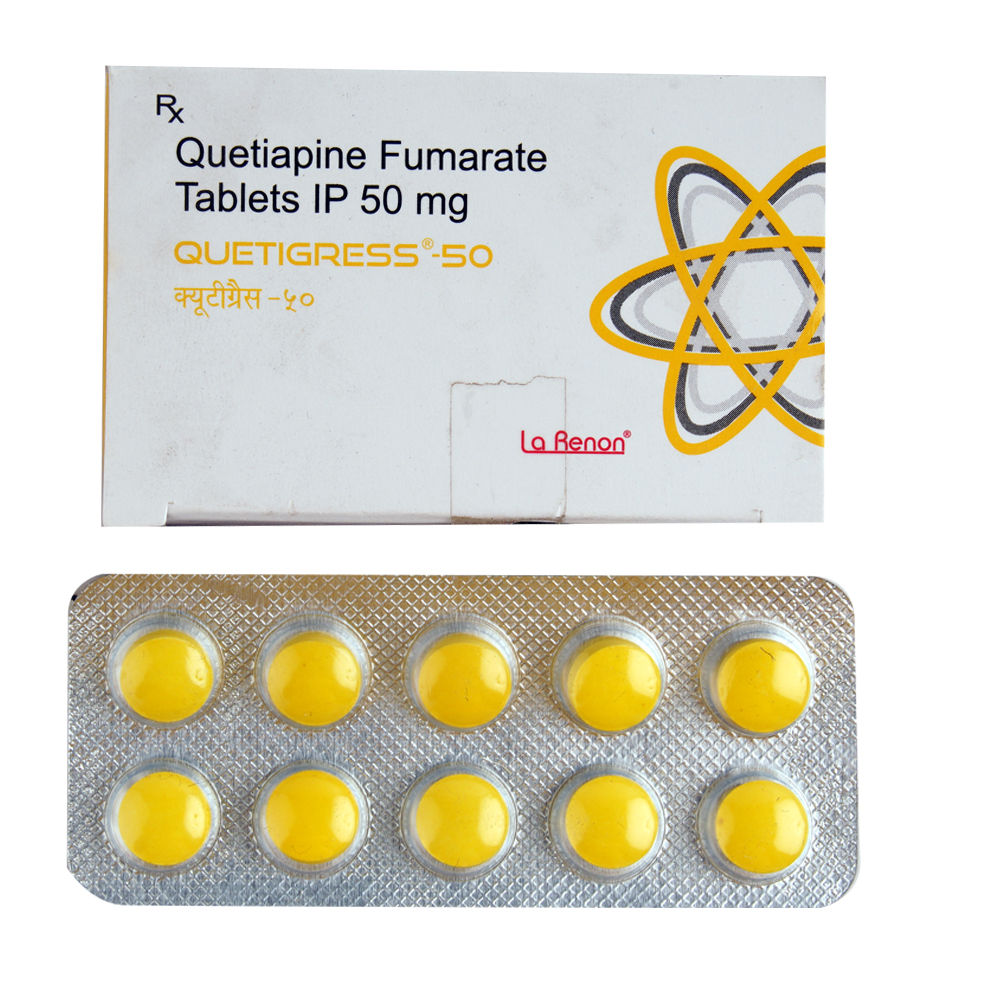 Buy Quetigress 50Mg 10 Tablets Online at Best Prices | Wellness Forever