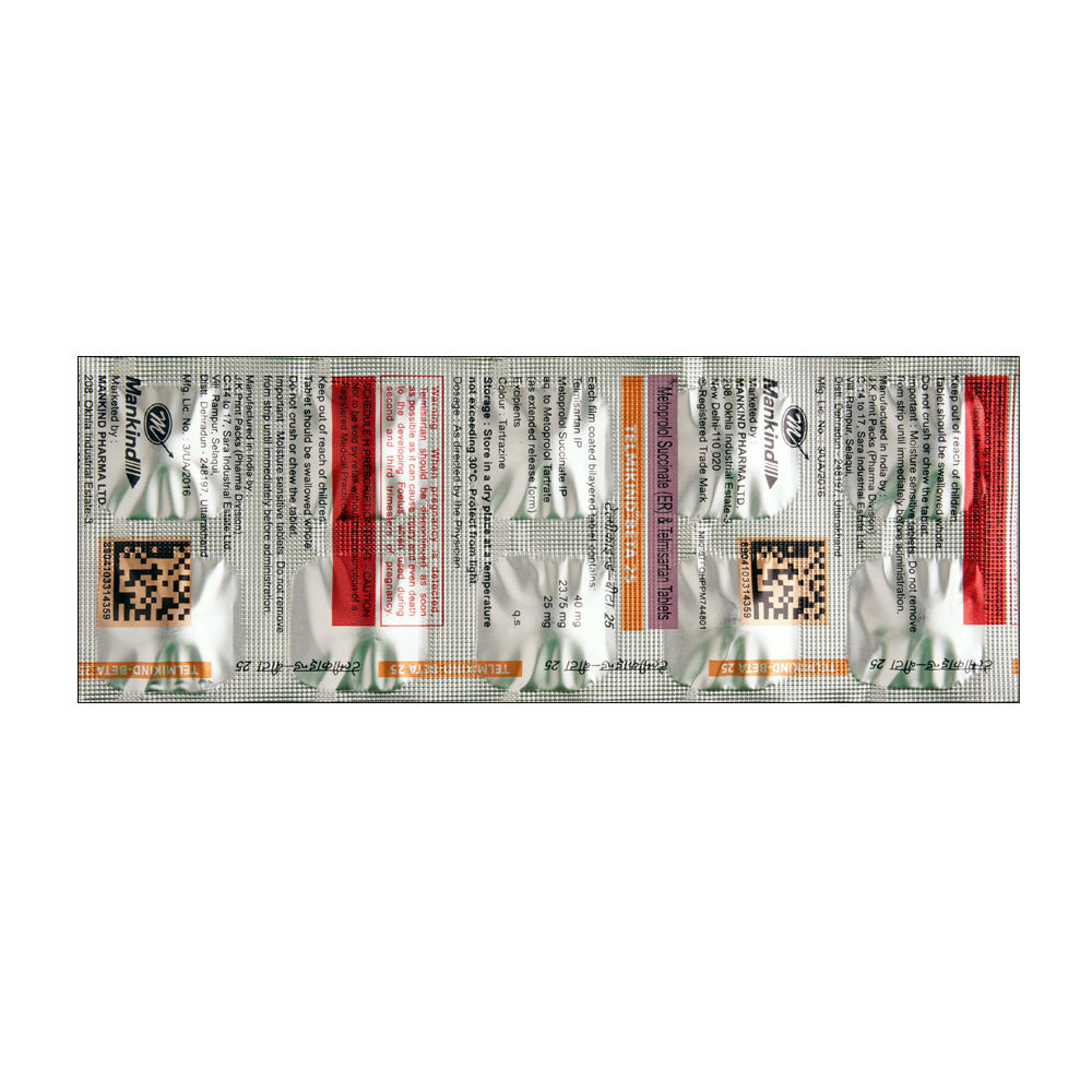 Buy Telmikind-Beta 25mg 10 Tablets Online at Best Prices | Wellness Forever