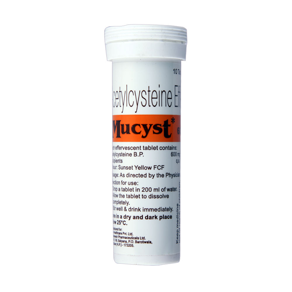 Buy Mucyst 600mg 10 Tablets Online at Best Prices | Wellness Forever