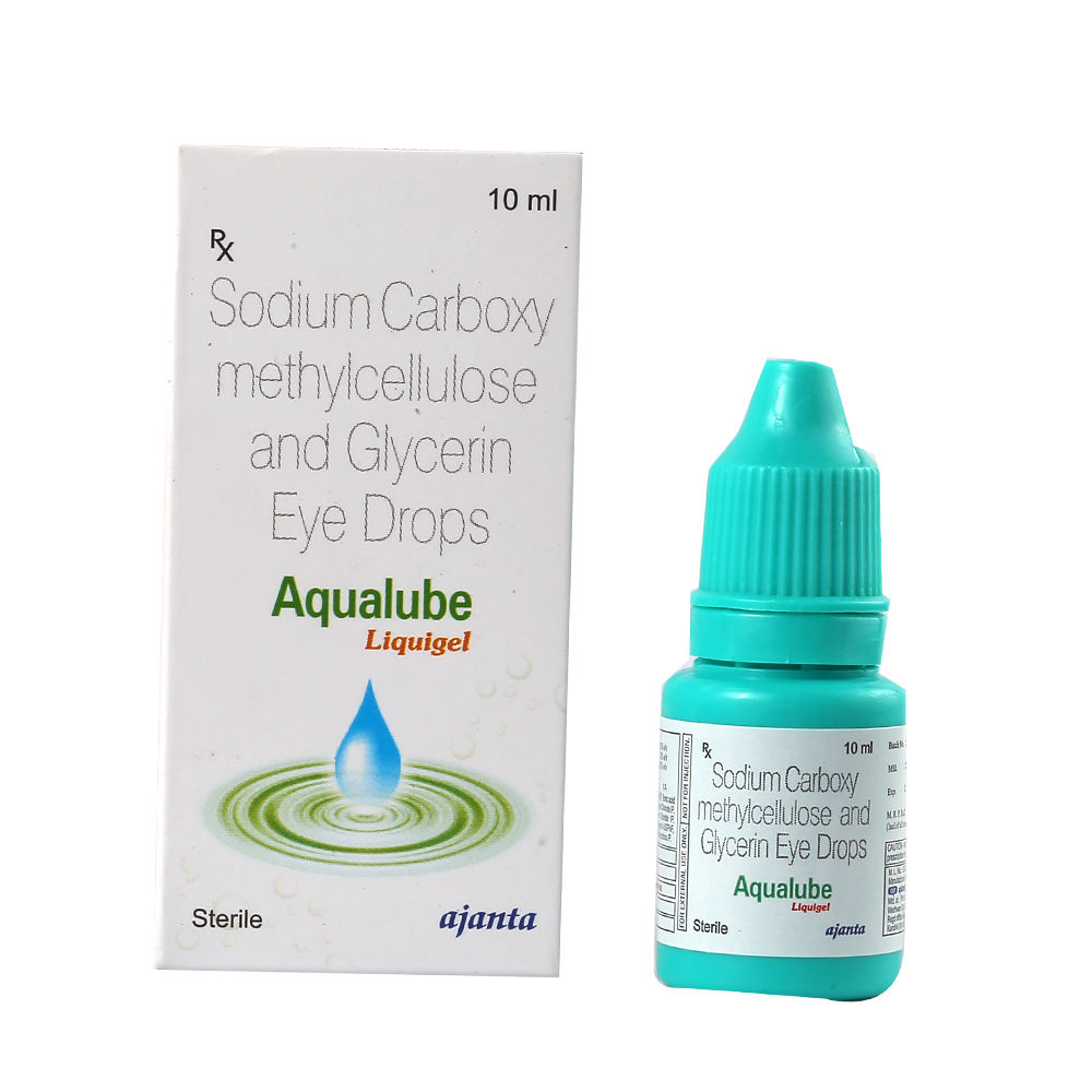 Buy Aqualube-Liquigel Eye Drops 10 ml Online at Best Prices | Wellness ...