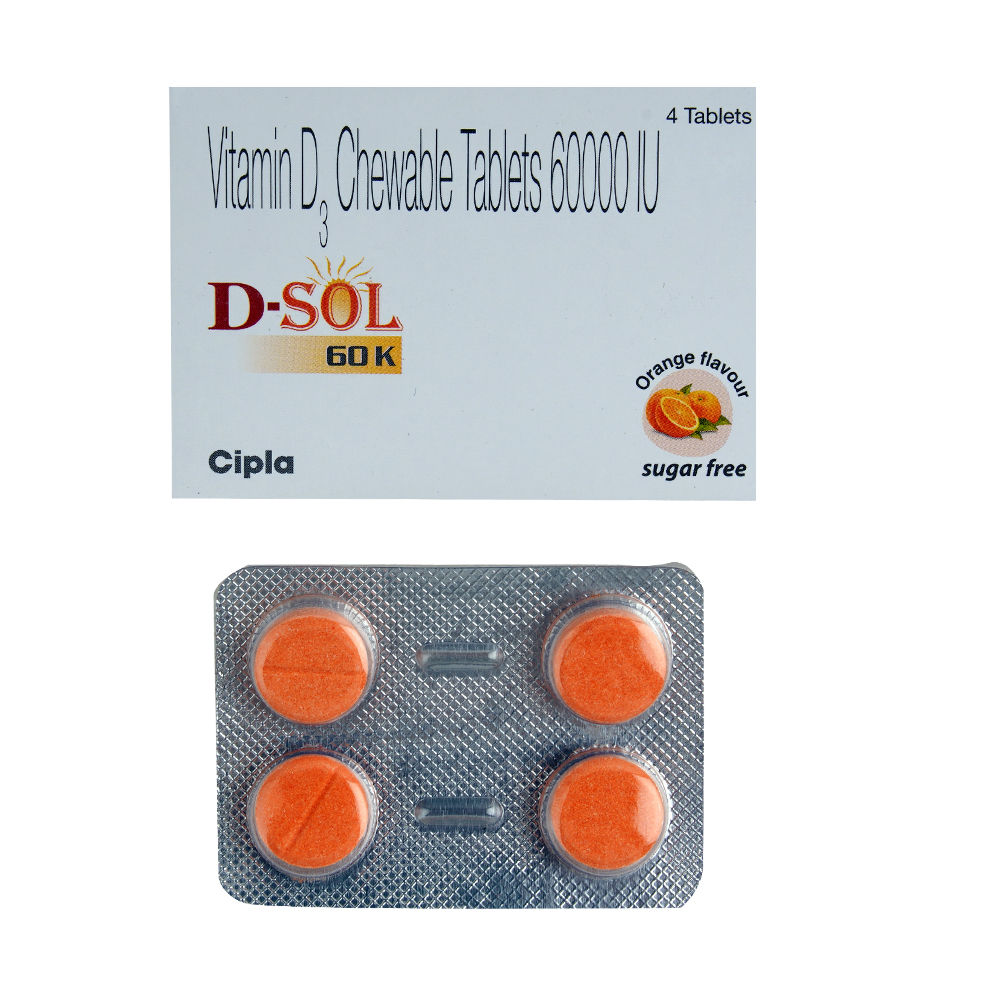 Buy D-Sol 60K 4 Tablets Online at Best Prices | Wellness Forever