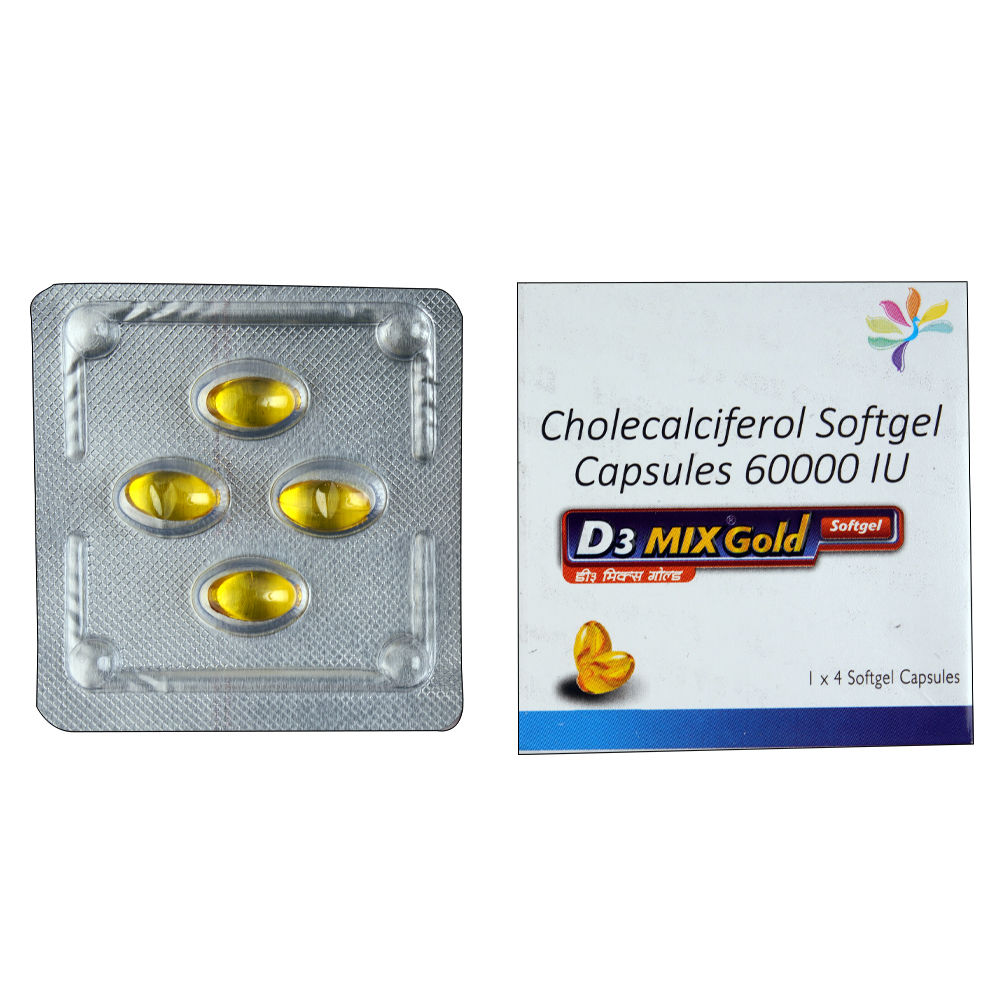 Buy D3-Mix Gold Softgel 4 Capsules Online at Best Prices | Wellness Forever