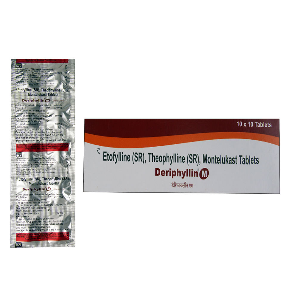 Buy Deriphyllin-M 10 Tablets Online at Best Prices | Wellness Forever