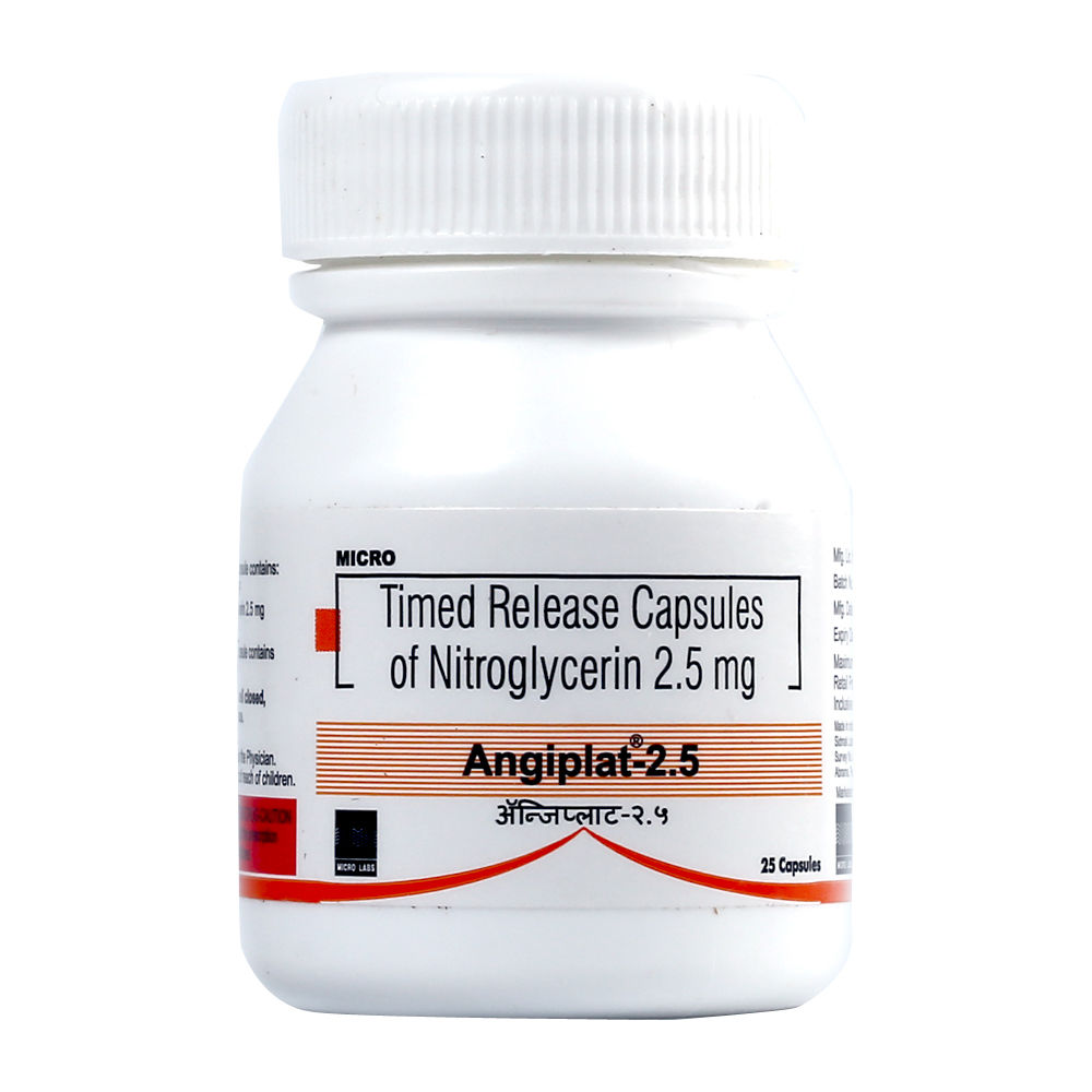 Buy Angiplat 2.5mg 25 Capsules Online at Best Prices | Wellness Forever