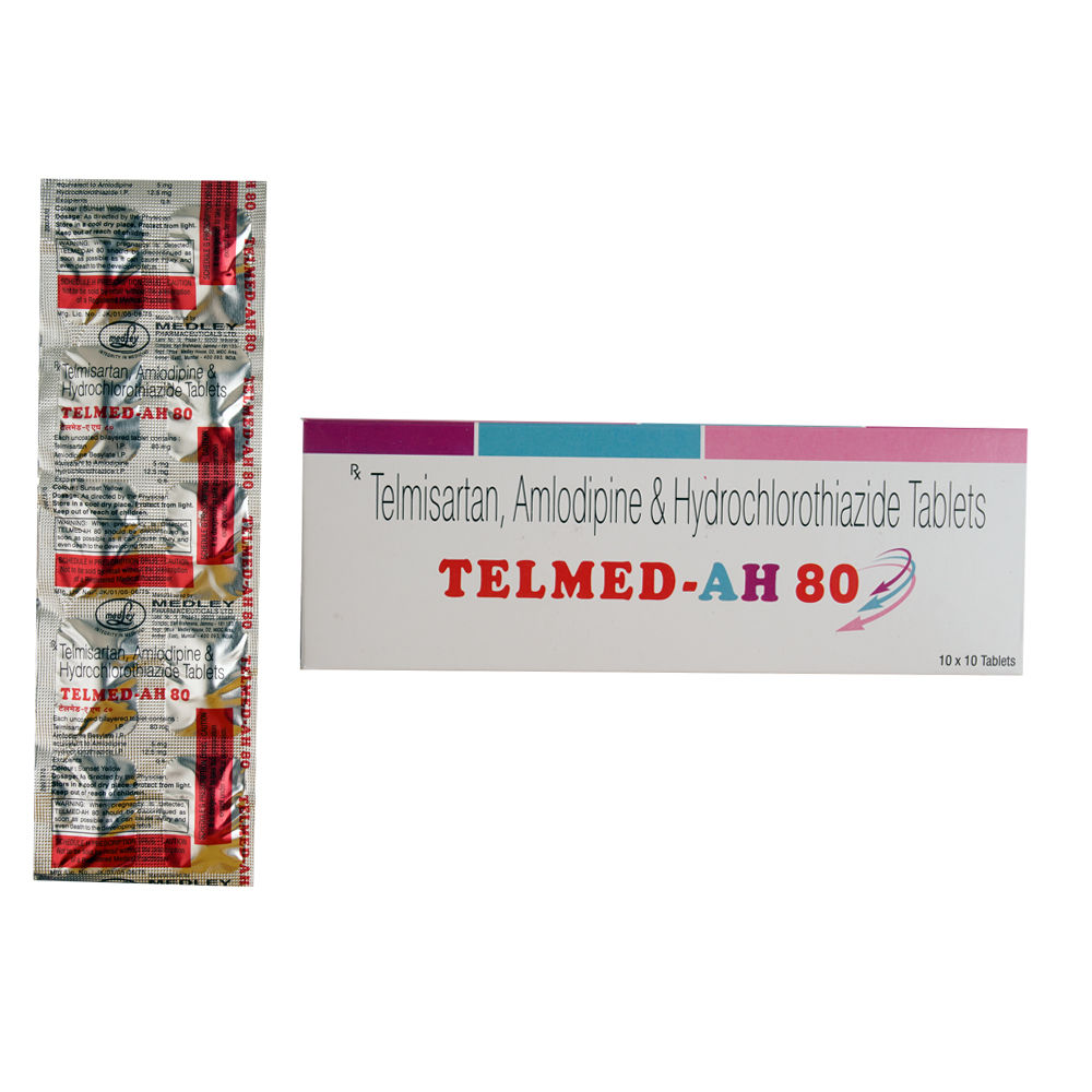 Buy Telmed-AH 80mg 10 Tablets Online at Best Prices | Wellness Forever