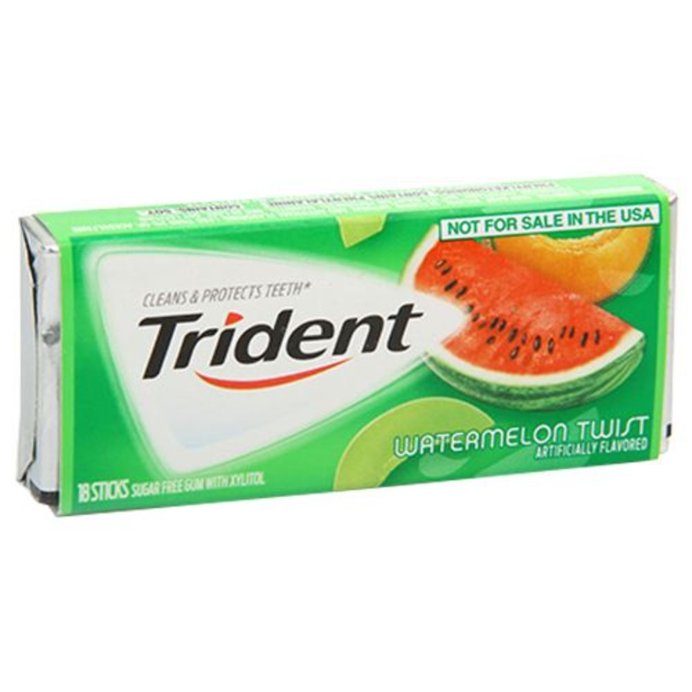 Buy Trident Sugar Free Chewing Gum, Watermelon Twist, 14 Pieces Online at Best Prices | Wellness ...