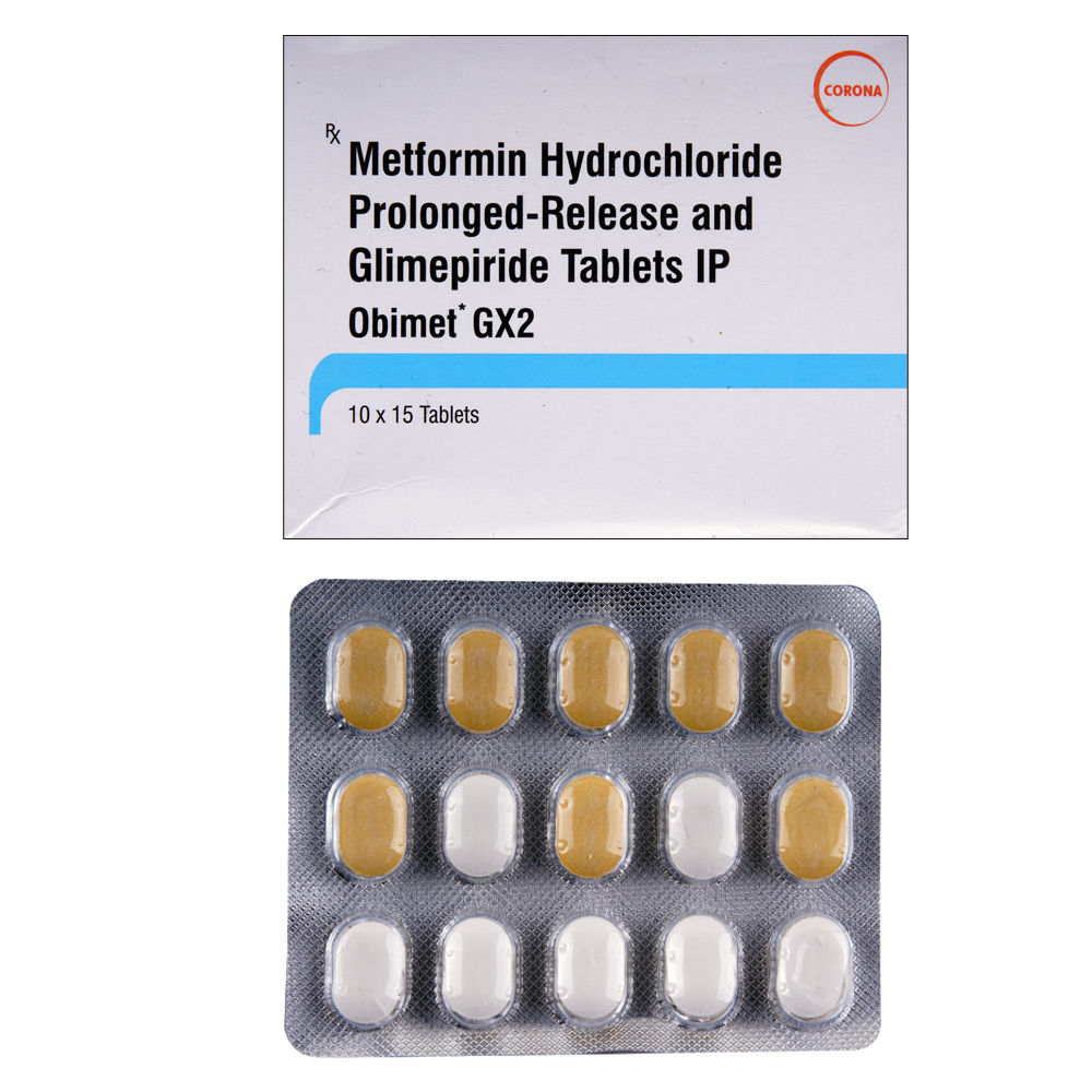 Buy Obimet-GX 2mg 15 Tablets Online at Best Prices | Wellness Forever
