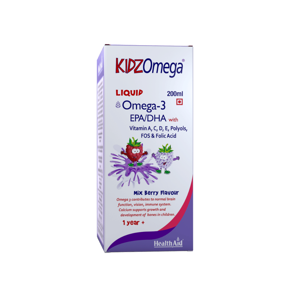 Buy HealthAid Kidz Omega 3 Wild Berry Liquid, 200 ml Online at Best ...