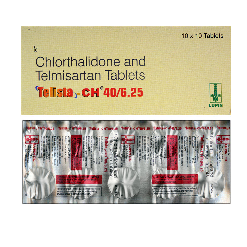Buy Telista-CH 40/6.25mg 10 Tablets Online at Best Prices | Wellness ...