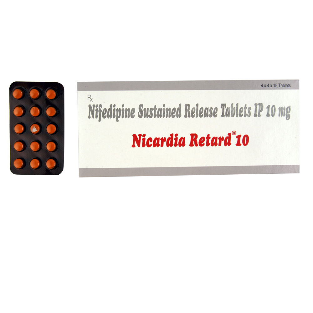 Buy Nicardia-Retard 10mg 15 Tablets Online at Best Prices | Wellness ...