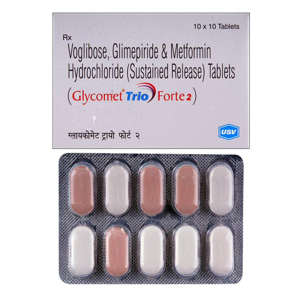 Buy Glycomet-Trio Forte 2mg 10 Tablets Online at Best Prices | Wellness ...