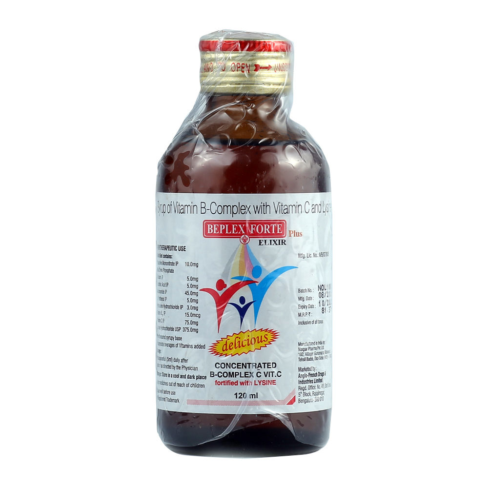 Buy Beplex-Forte Elixir-Plus Syrup 120 ml Online at Best Prices ...