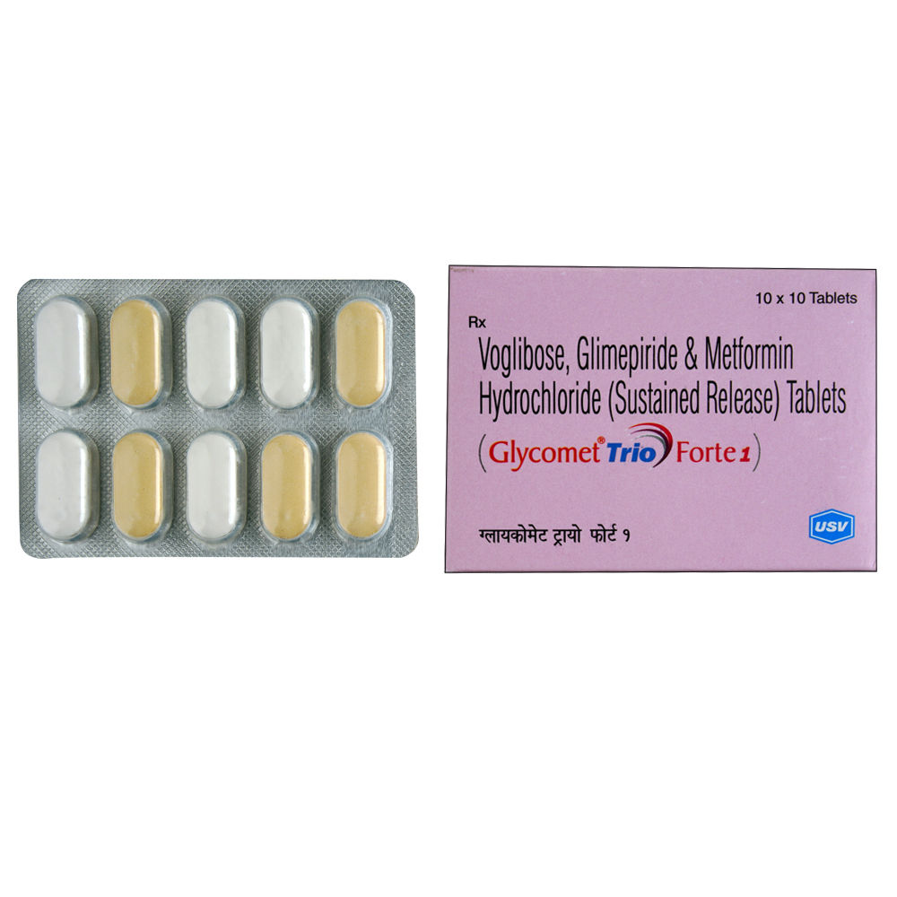 Buy Glycomet-Trio Forte 1mg 10 Tablets Online at Best Prices | Wellness ...