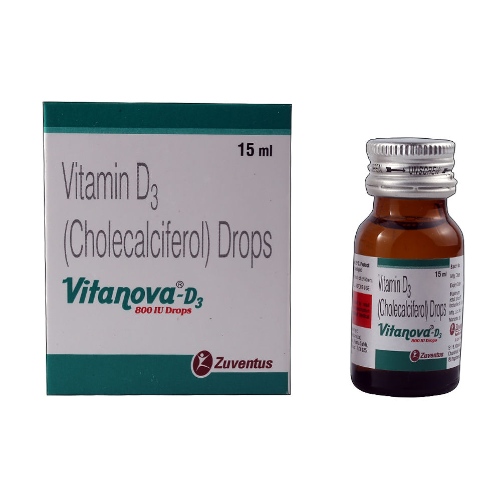 Buy Vitanova-D3 800IU Oral Drops 15 ml Online at Best Prices | Wellness ...