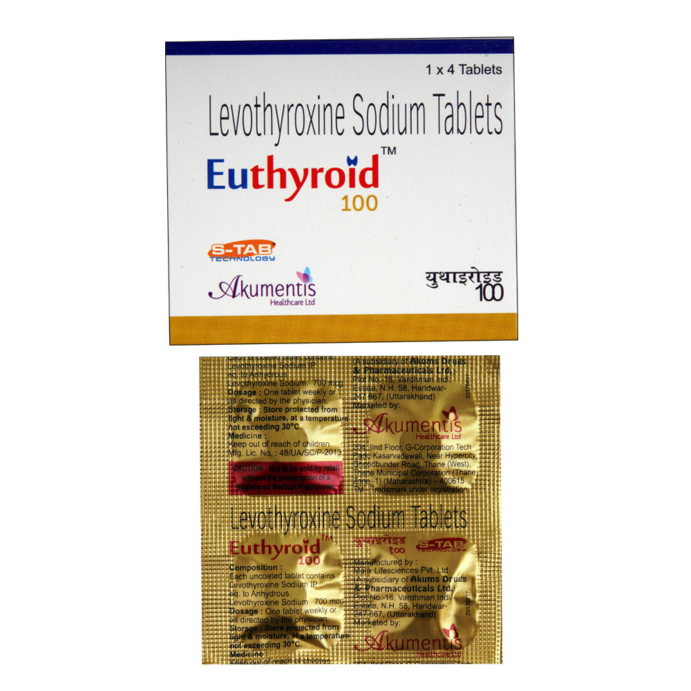 Buy Euthyroid 100mg 4 Tablets Online at Best Prices | Wellness Forever