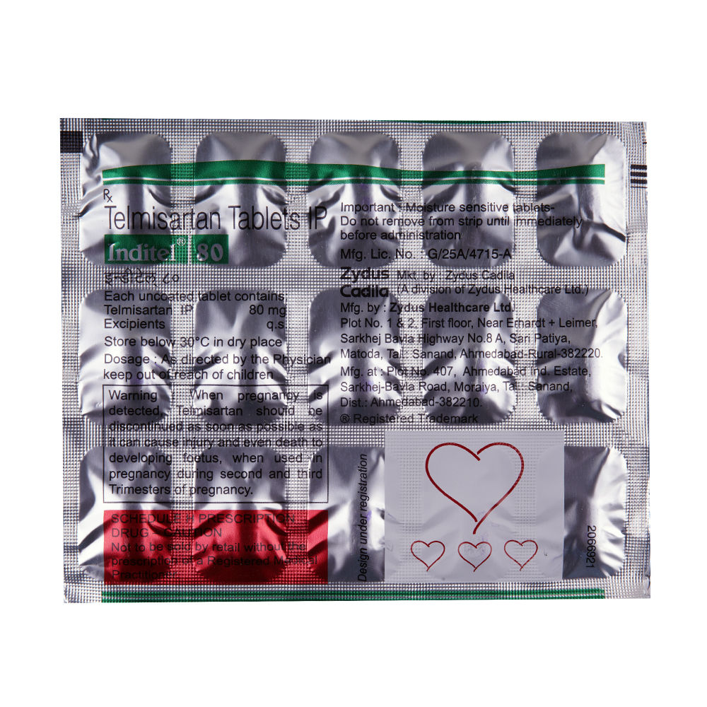 Buy Inditel 80mg 15 Tablets Online at Best Prices | Wellness Forever