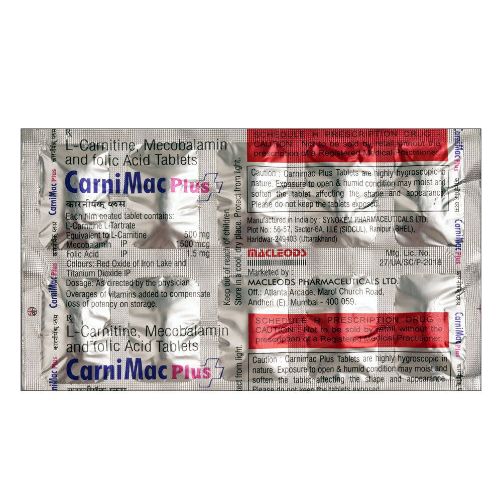 Buy Carnimac-Plus 10 Tablets Online at Best Prices | Wellness Forever